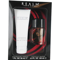 Realm By Erox Set-cologne Spray 1 Oz & Aftershave Balm 3.3 Oz For Men ...